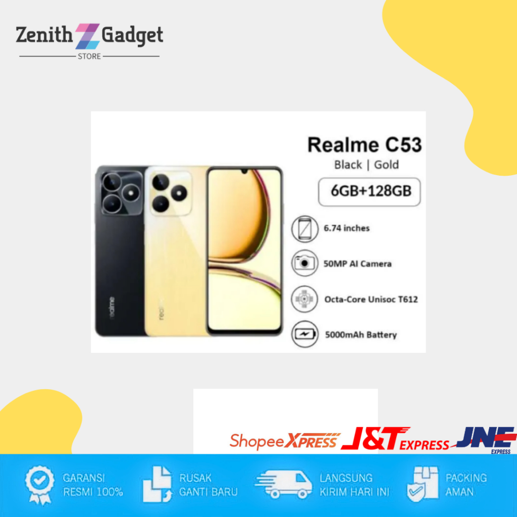 Jual REALME C53 6/128GB 8/256GB - NFC | 33W SUPERVOOC Charge | 5000 mAh Battery | 90Hz Display ...