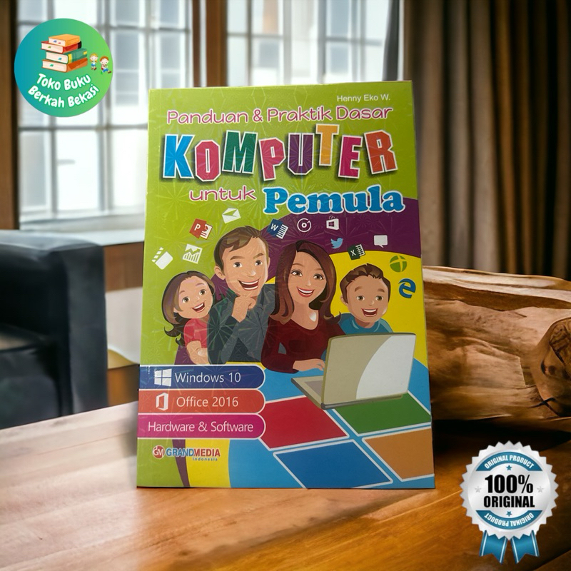 Jual buku panduan dan praktis dasar komputer untuk pemula full color ...