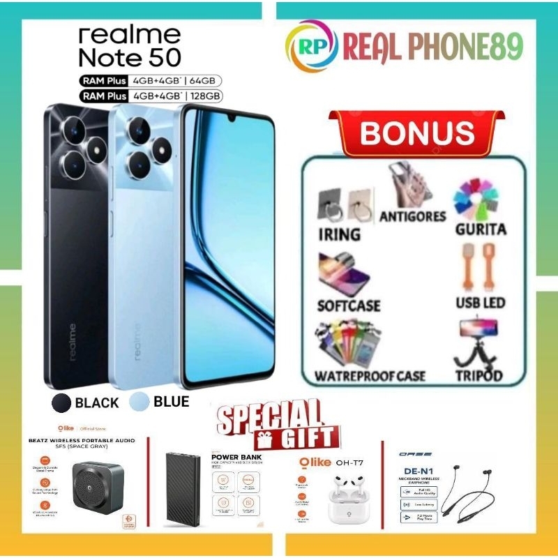 Jual REALME NOTE 50 RAM 4/64GB | REALME NOTE50 RAM 4/128GB GARANSI RESMI REALME INDONESIA ...