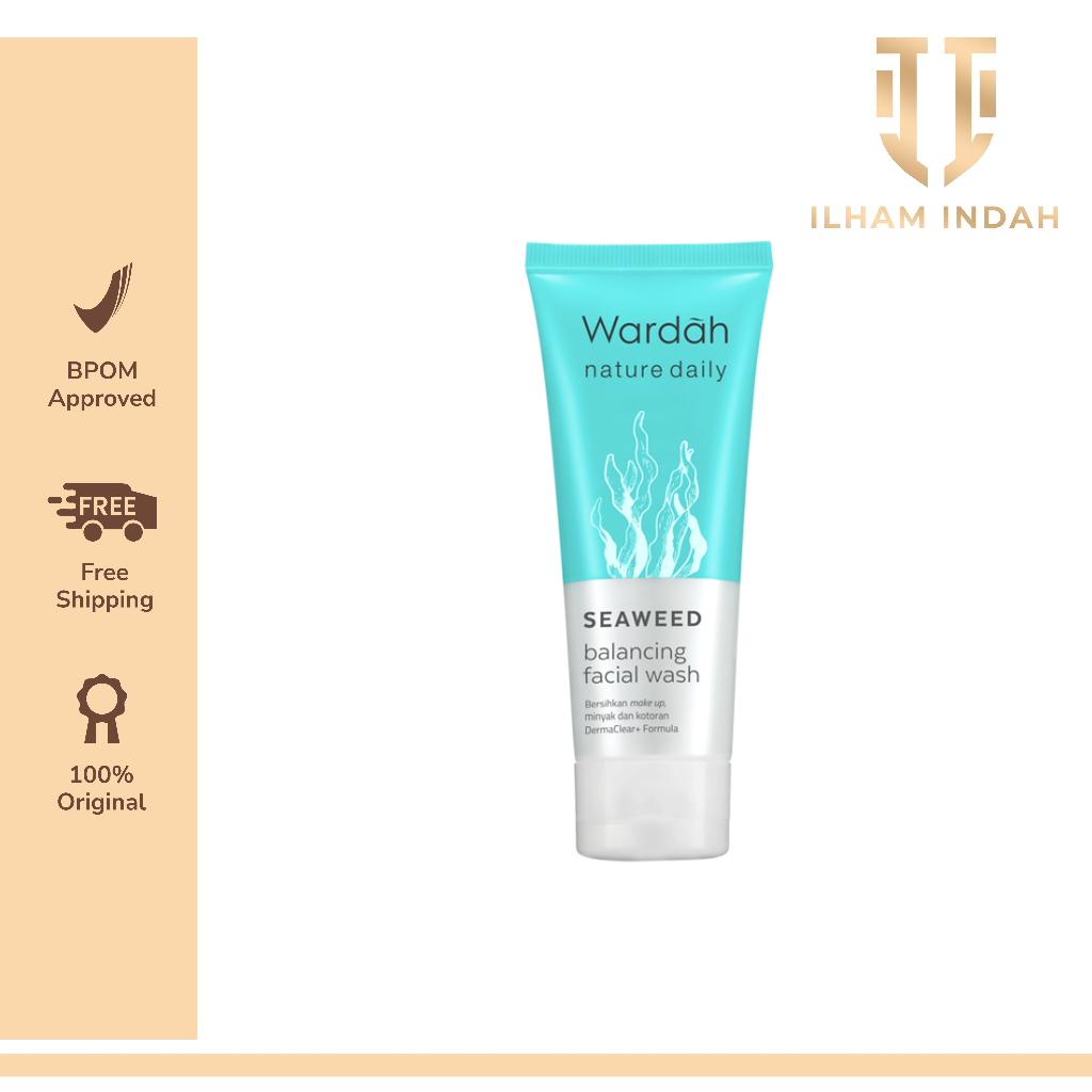 Jual Wardah Nature Daily SEAWEED balancing facial wash dan Facial Scrub ...
