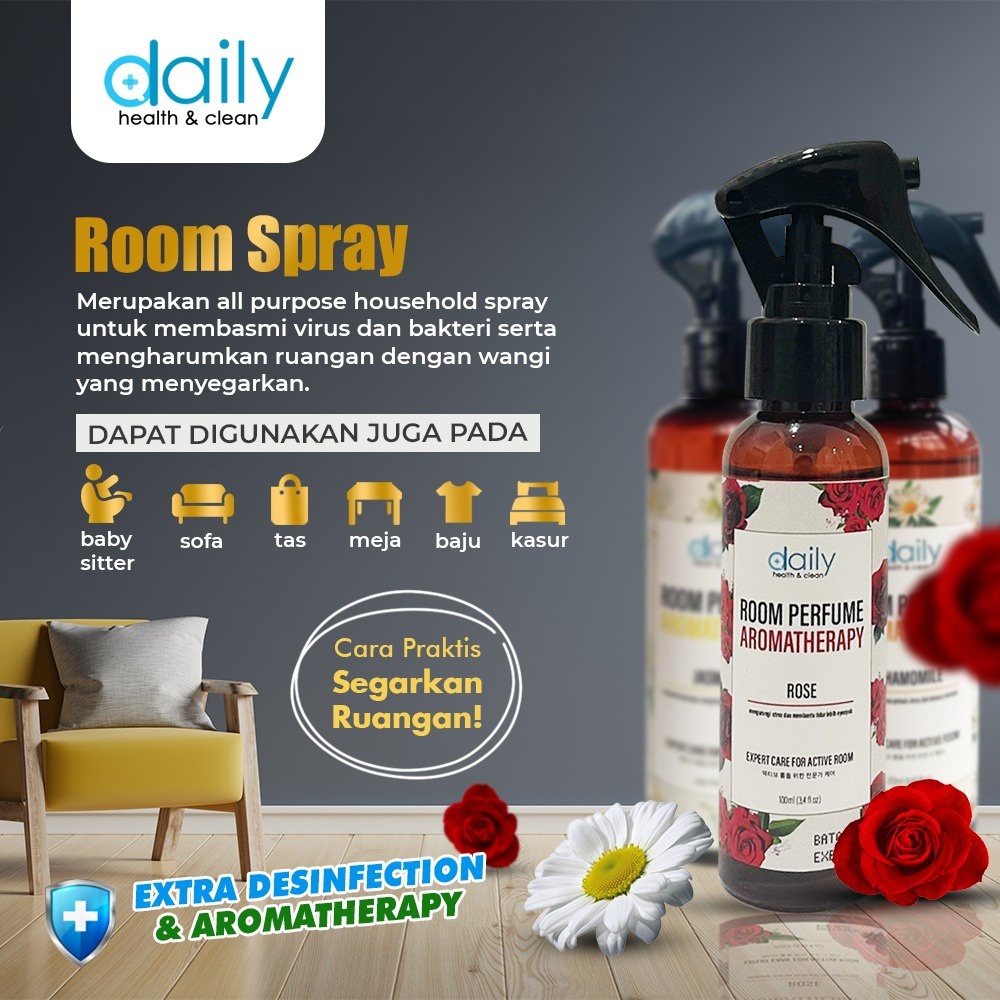 Jual Daily Room Spray Aromatherapy Antibacterial Pengharum Ruangan ...