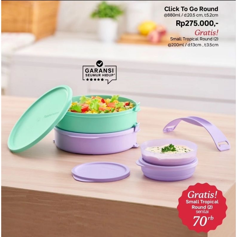 Jual Click to go round tupperware | Shopee Indonesia