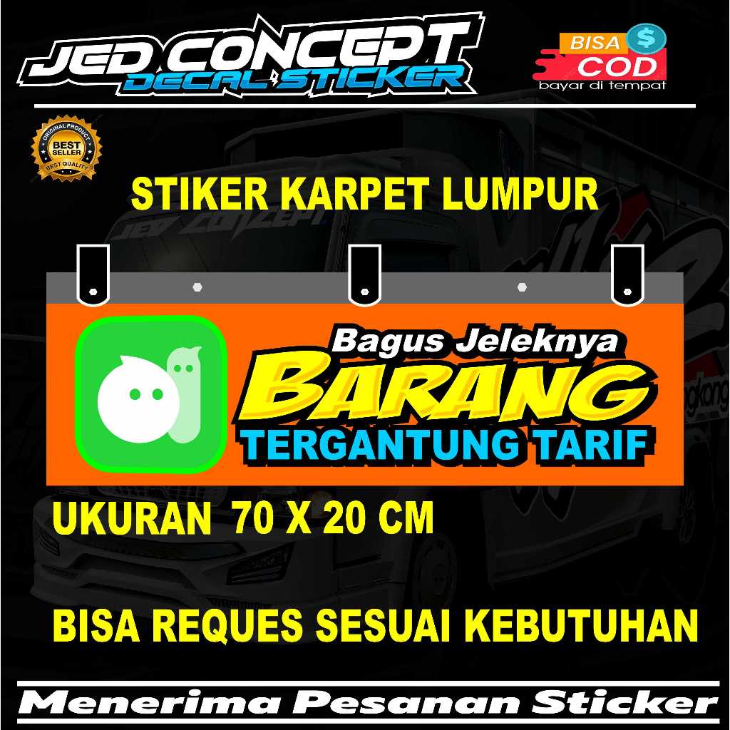 Jual stiker karpet lumpur truk all pickup jelek bagusnya barang sesui ...