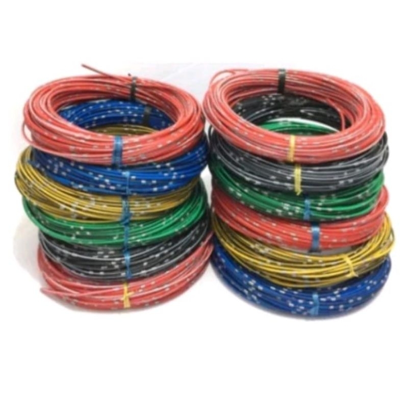 Jual Kabel Bintik AVS 0.5MM x 1M Kabel Otomotif Body Mobil Motor Serabut Tembaga | Shopee Indonesia