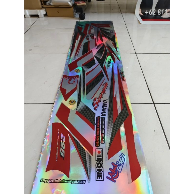Jual Stiker Striping Scorpio Steko Body Silver | Shopee Indonesia