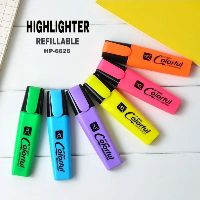 Jual BOS Highlighter Penanda Berwarna/ Highlighter Pen/ Penanda Tulisan ...