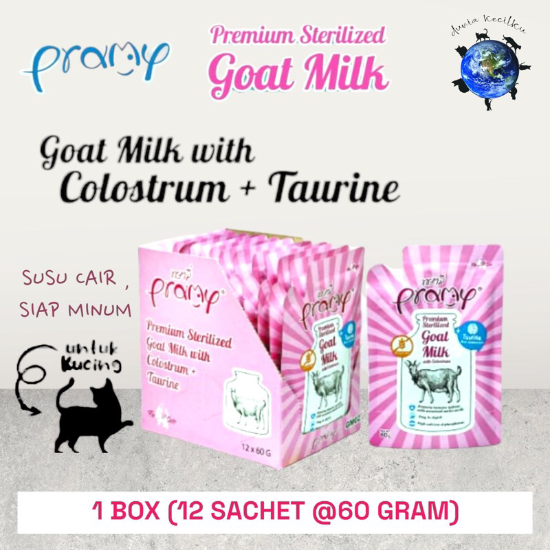 Jual Pramy Goat Milk Kitten With Colostrum & Taurine - Susu Cair Siap ...