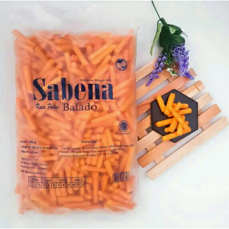 Jual 100% BEST SELLER SNACK SABENA RASA BALADO ( Stick Makanan Ringan ...