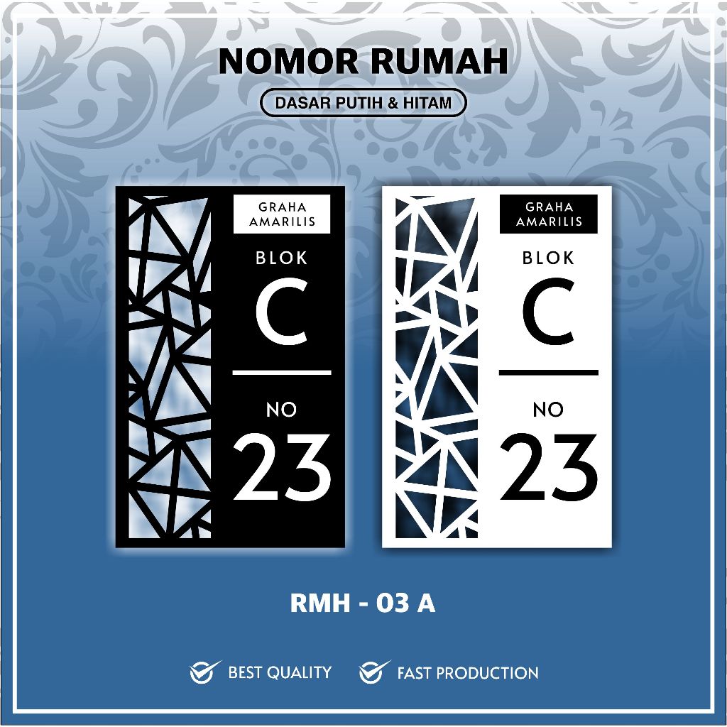 Jual Nomor Rumah Akrilik Papan Alamat Rumah Akrilik Custom | Shopee ...