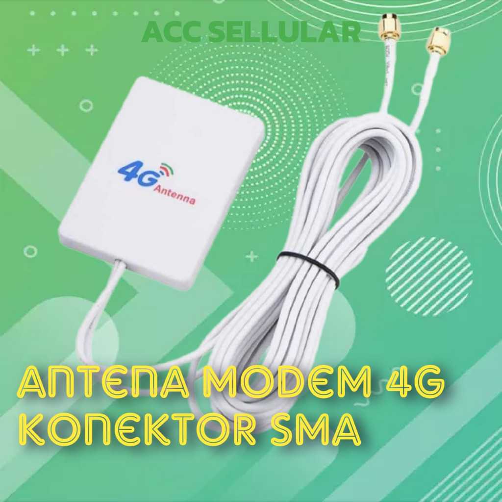 Jual D-LENP Antena Eksternal 3G 4G LTE 28dBi SMA Connector with 2 Meter ...
