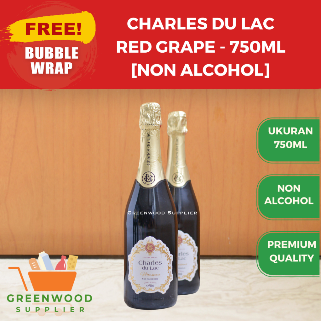Jual Charles Du Lac Sparkling Red Grape Non Alcohol - 750ML | Shopee Indonesia
