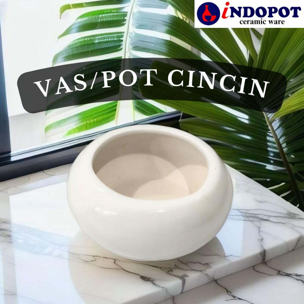Jual Vas Pot Bunga Keramik Model Cincin untuk tanaman Hias / Hidup ...