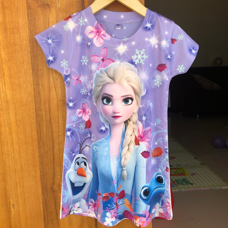 Jual [FREE] Daster Elsa Frozen 3-4 Tahun Baca Deskripsi | Shopee Indonesia