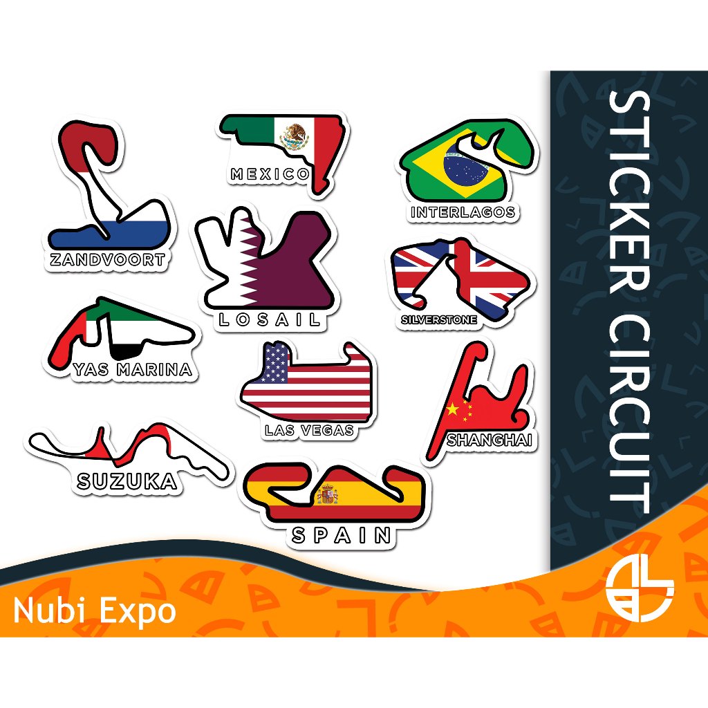 Jual (2) STICKER CIRCUIT F1 | Sticker Pack F1 Circuit | Sticker Laptop ...