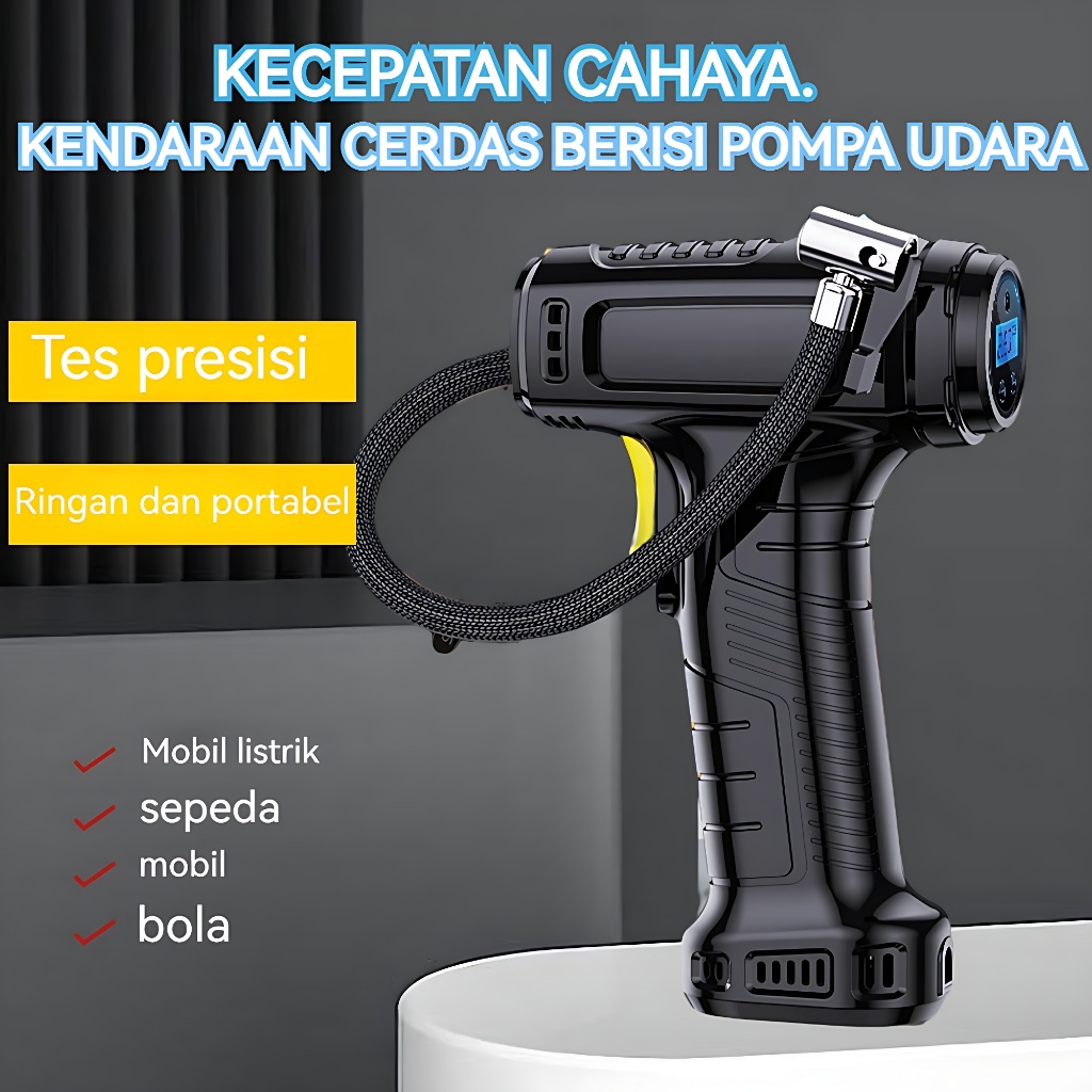 Jual Pompa alat pengukuran tekanan ban Pompa Ban Elektrik-Pompa Ban ...
