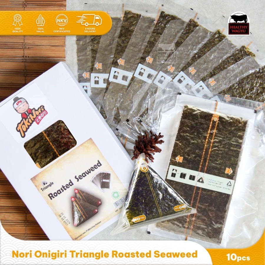 Jual Tokinori Onigiri Nori Triangle Wrapper Roasted Seaweed 10pcs ...
