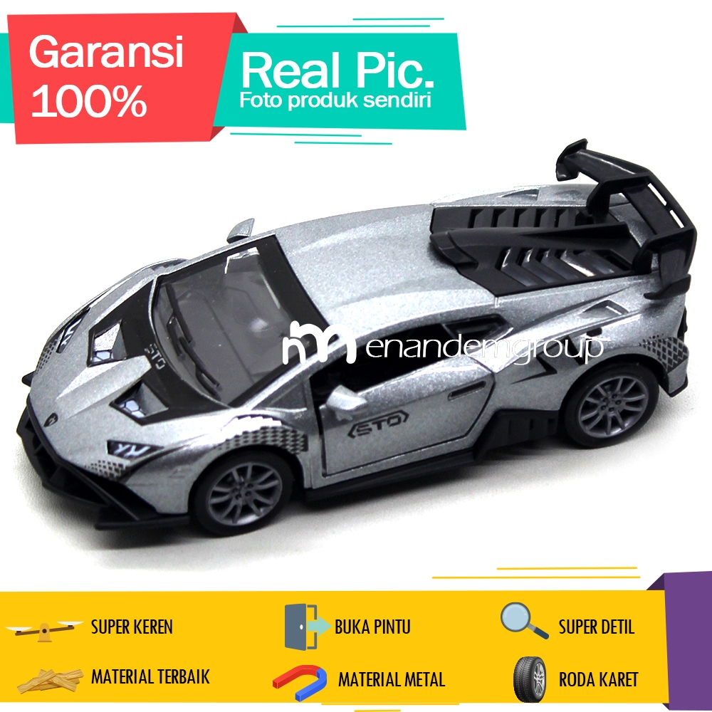 Jual Diecast Miniatur Mainan Mobil Hypercar Lamborghini SVJ Buka Pintu ...