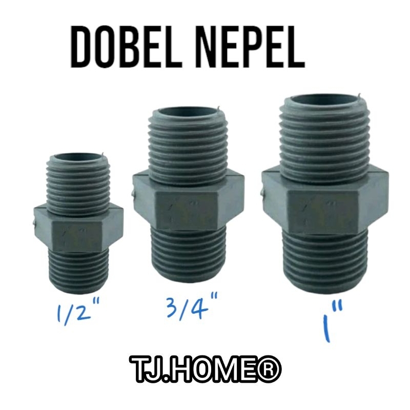 Jual Double Nepel Dobel Nipple POWER 1/2" dan 3/4" Inch PVC | Shopee Indonesia