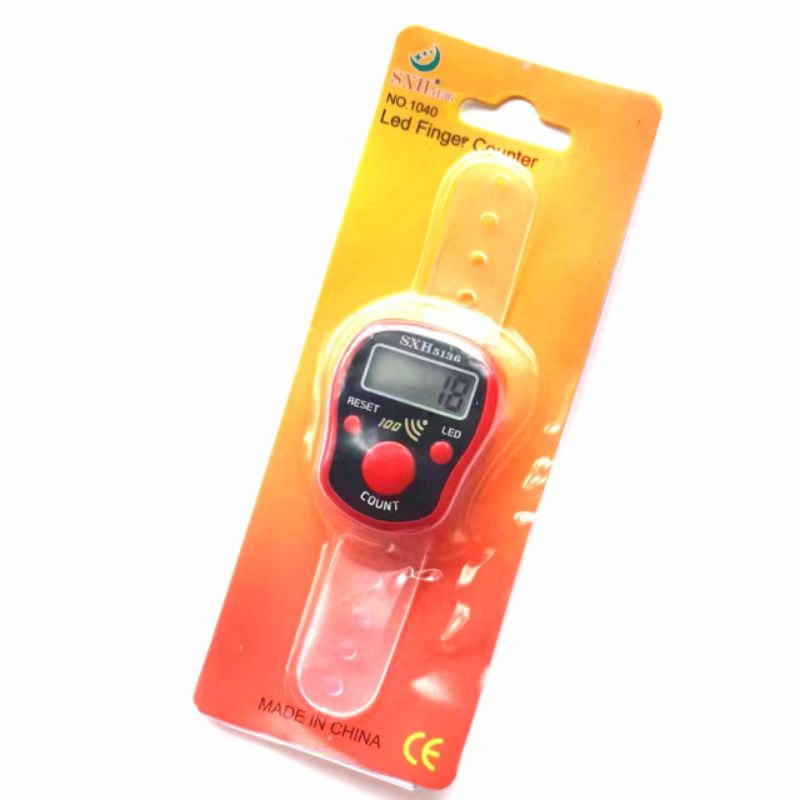 Jual (SXH)TASBIH DIGITAL LED ALARM BUNYI TIAP ANGKA 100 ADA LAMPU LED ...