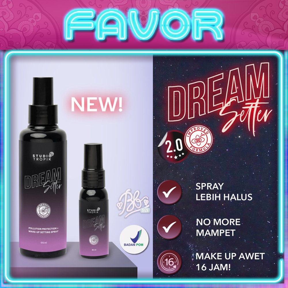 Jual STUDIO TROPIK DreamSetter 2.0 Make Up Setting Spray | 30ml | 130ml ...