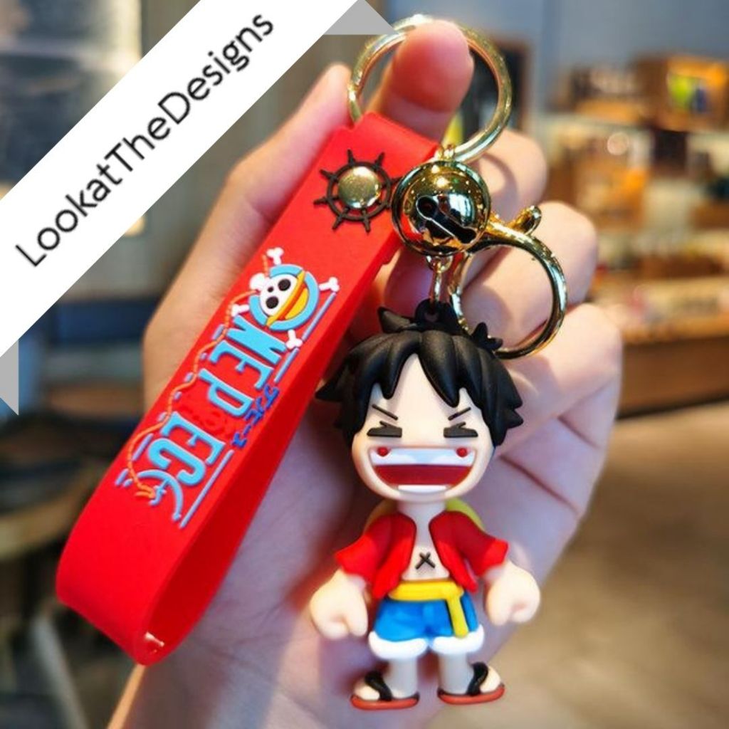 Jual Gantungan Kunci 3D One Piece Luffy Zoro Chopper Sanji - Gantungan ...