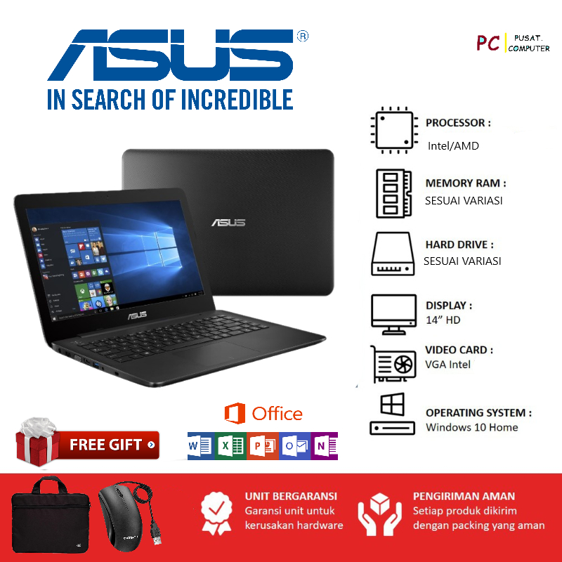 Jual LAPTOP ASUS X453 X453M X453S RAM 8GB SSD 512GB WINDOWS 10 | Shopee ...