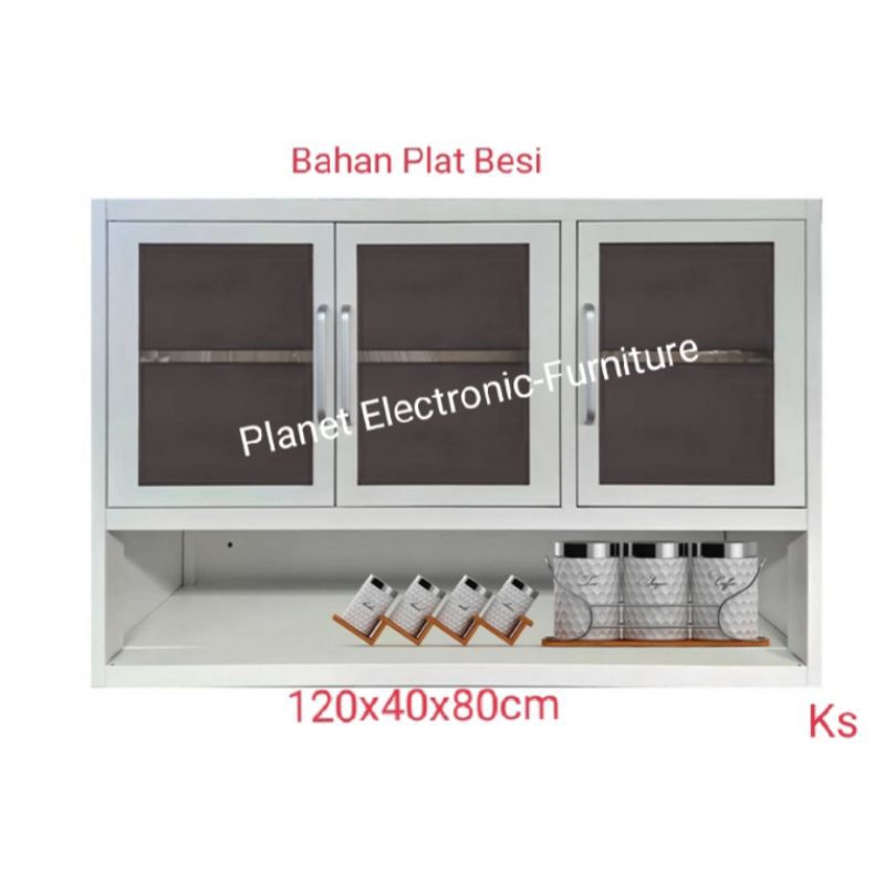 Jual Kitchen set plat besi 120cm lemari sayur gantung lemari dapur ...