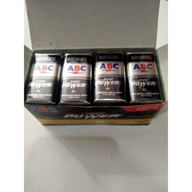 Jual BATU BATERAI ABC 9V SUPER POWER BATTERY BATERE KOTAK REMOTE ...