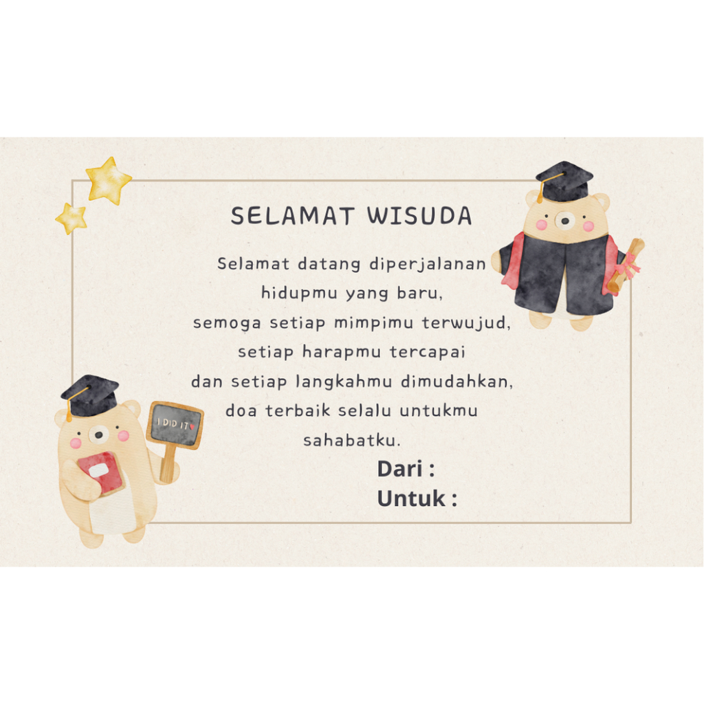 Jual KARTU UCAPAN GRADUATION/WISUDA | Shopee Indonesia