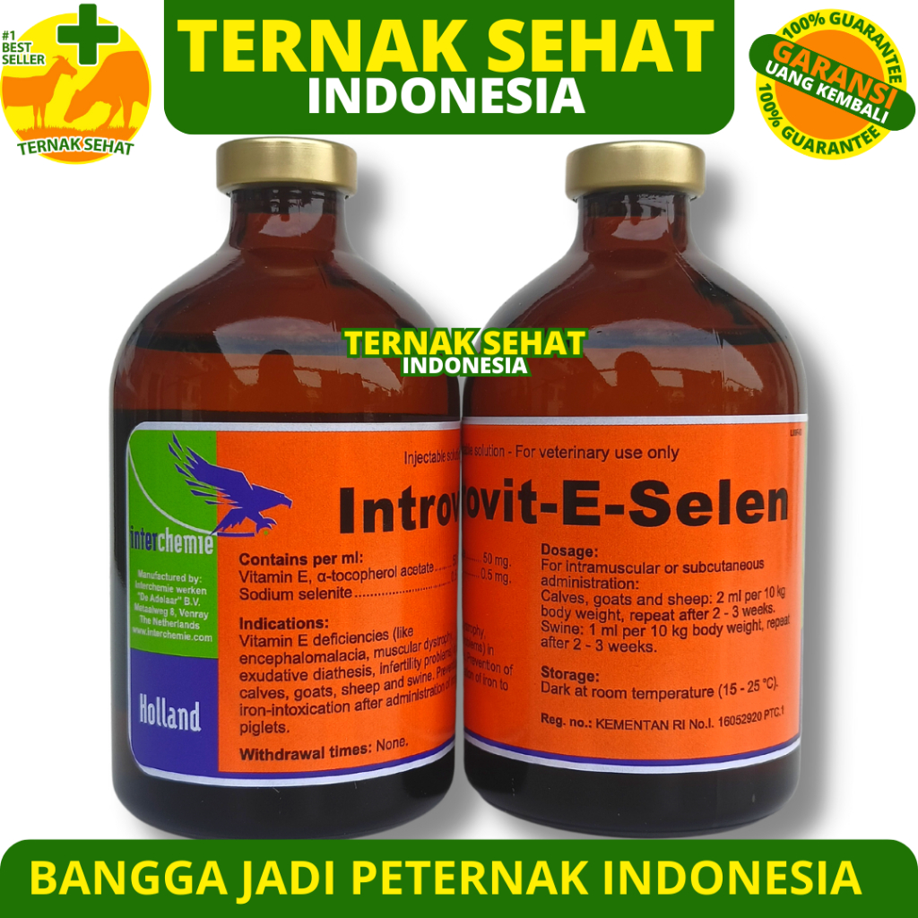 Jual INTROVIT E SELEN 100 ML - Vitamin E Selenium Hewan Meningkatkan ...