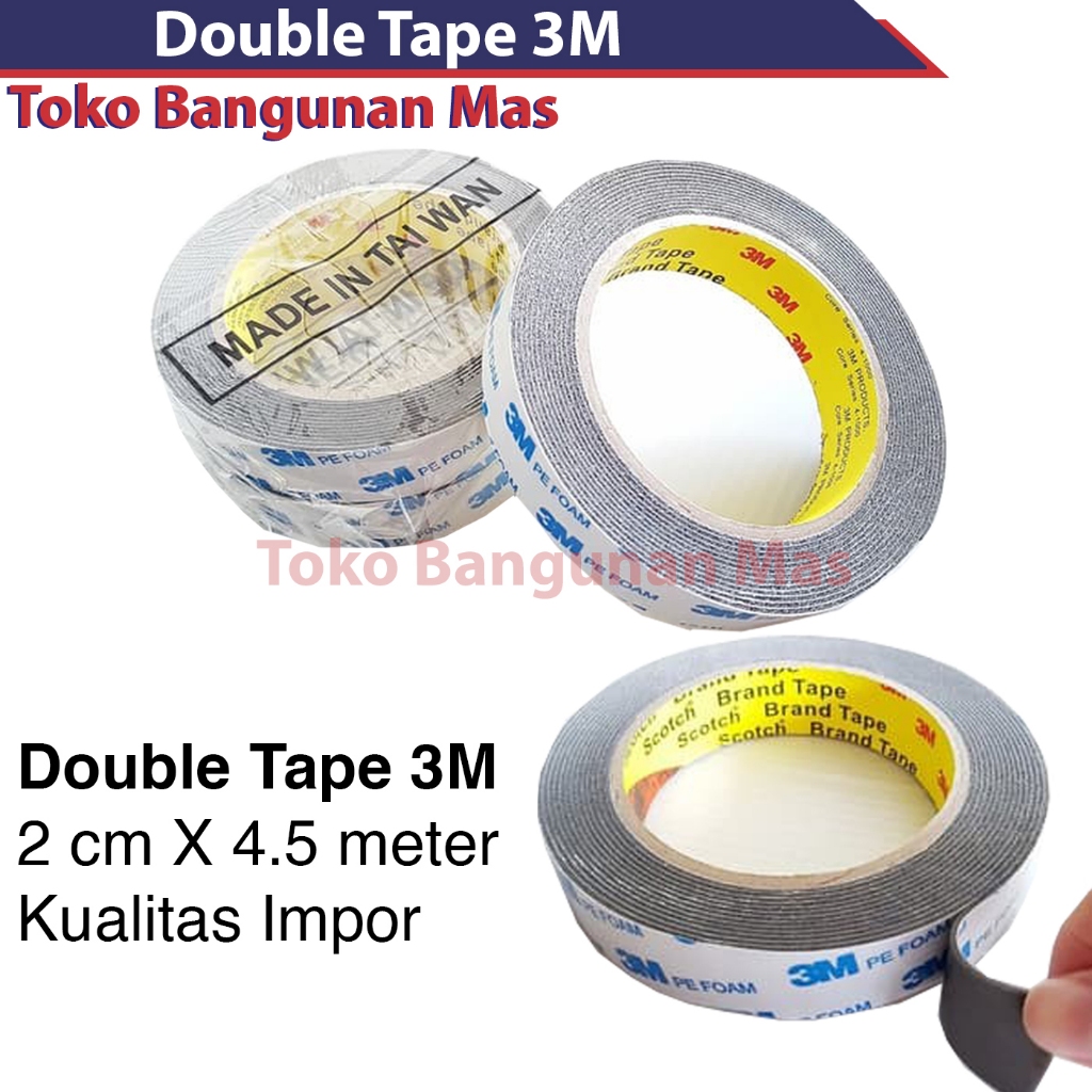 Jual Double Tape 3M Pe Foam 2cm x 4meter ISolasi Busa Bolak Balik Foam | Shopee Indonesia