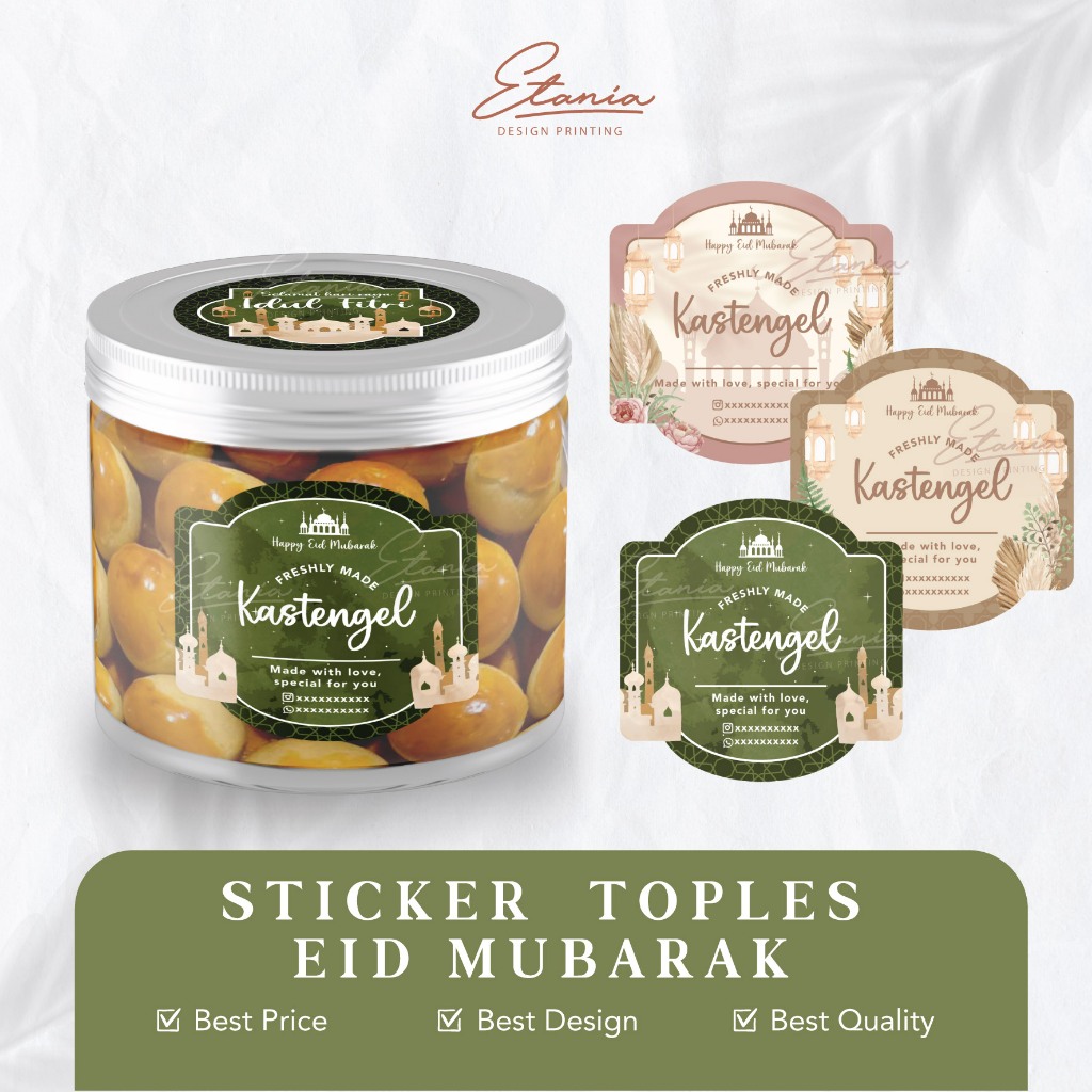 Jual Sticker Toples kue kering lebaran Label toples kue | Shopee Indonesia