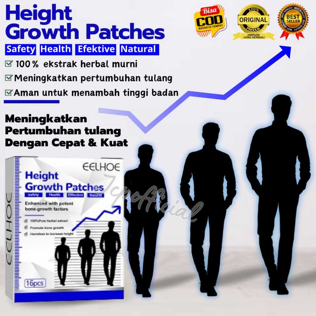 Jual EELHOE Height Growth Patches 16pcs Foot Booster Patch Plantar ...