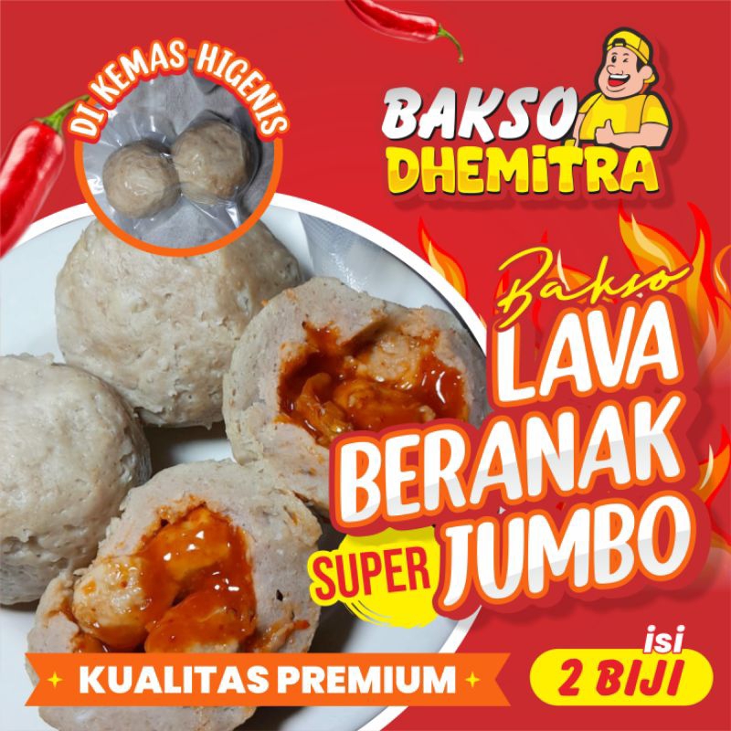 Jual Baso/Bakso Daging Sapi Lava Beranak pedas Super Jumbo isi 2 ...