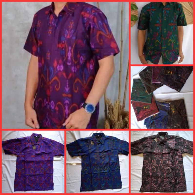 Jual kemeja katun motif ndek Bali untuk cowok | Shopee Indonesia