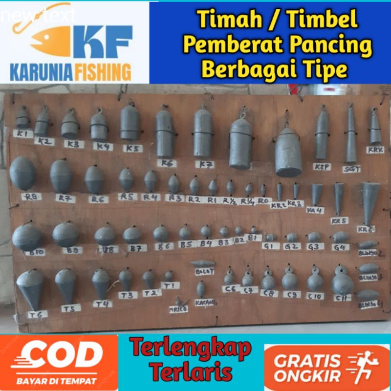 Jual Timah / Timbel / Pemberat Pancing Berbagai Tipe | Shopee Indonesia