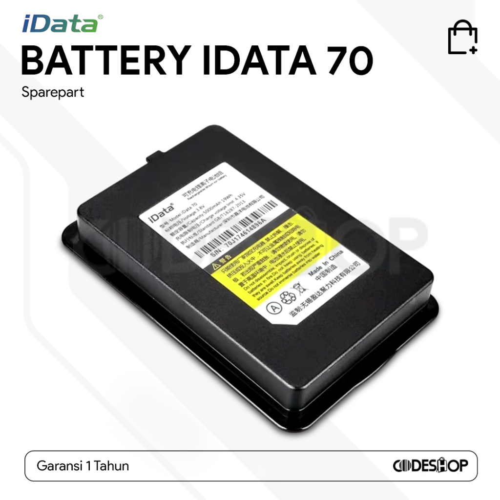 Jual Baterai Scanner Barcode iData-70 5000mAh iData70 Battery Lithium ...
