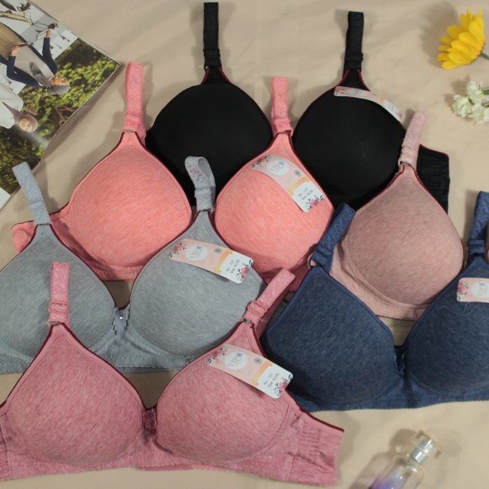 Jual Bra Wanita Bra Push Up Bra Tanpa Kawat Jumbo Polos Seamless Besar Kait 3 36 - 42 LAPARIS ...