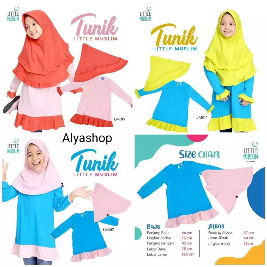 Jual PROMO Tunik Set Anak AFRAKIDS # Set Tunik Anak # Kode LM014, LM015 ...