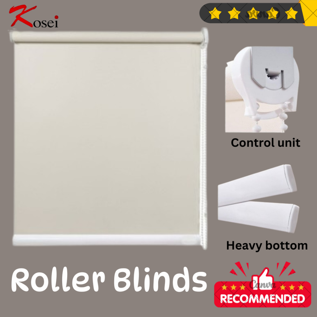 Jual Kosei Roller Blind Dimout - Tirai Jendela - Tirai Gulung Jendela | Shopee Indonesia