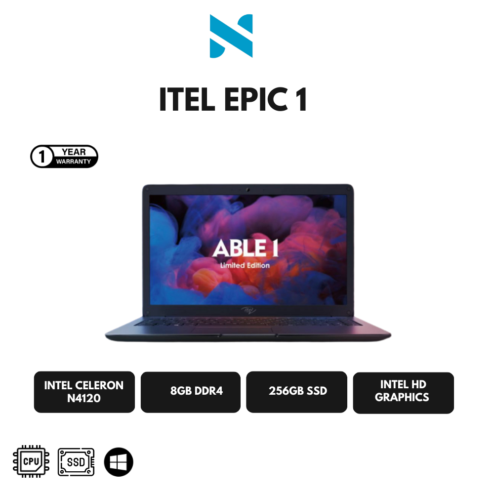 Jual Laptop Murah itel Able1 Celeron N4120 8GB RAM + 256SSD 14 inch ...