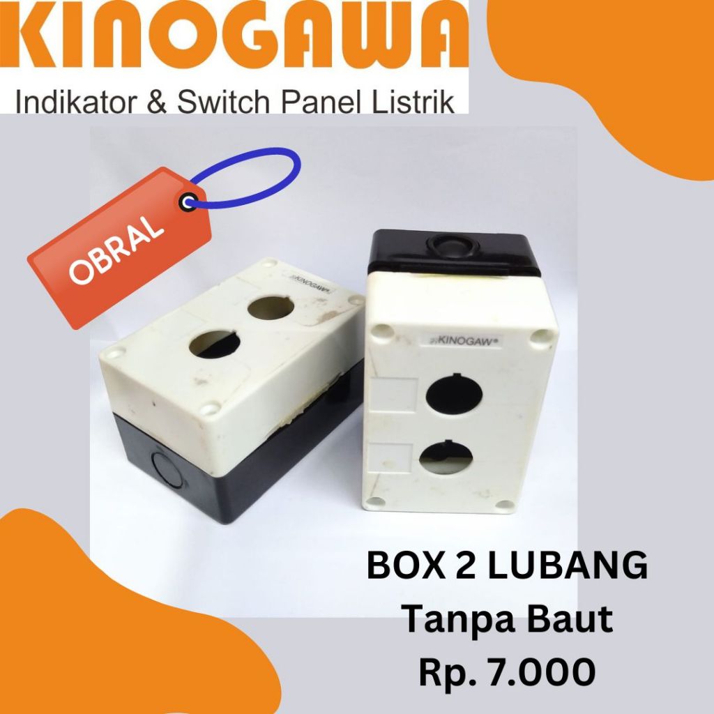 Jual OBRAL Box Push Button 2 Lubang - Control Box 2 Lubang - Tanpa Baut ...