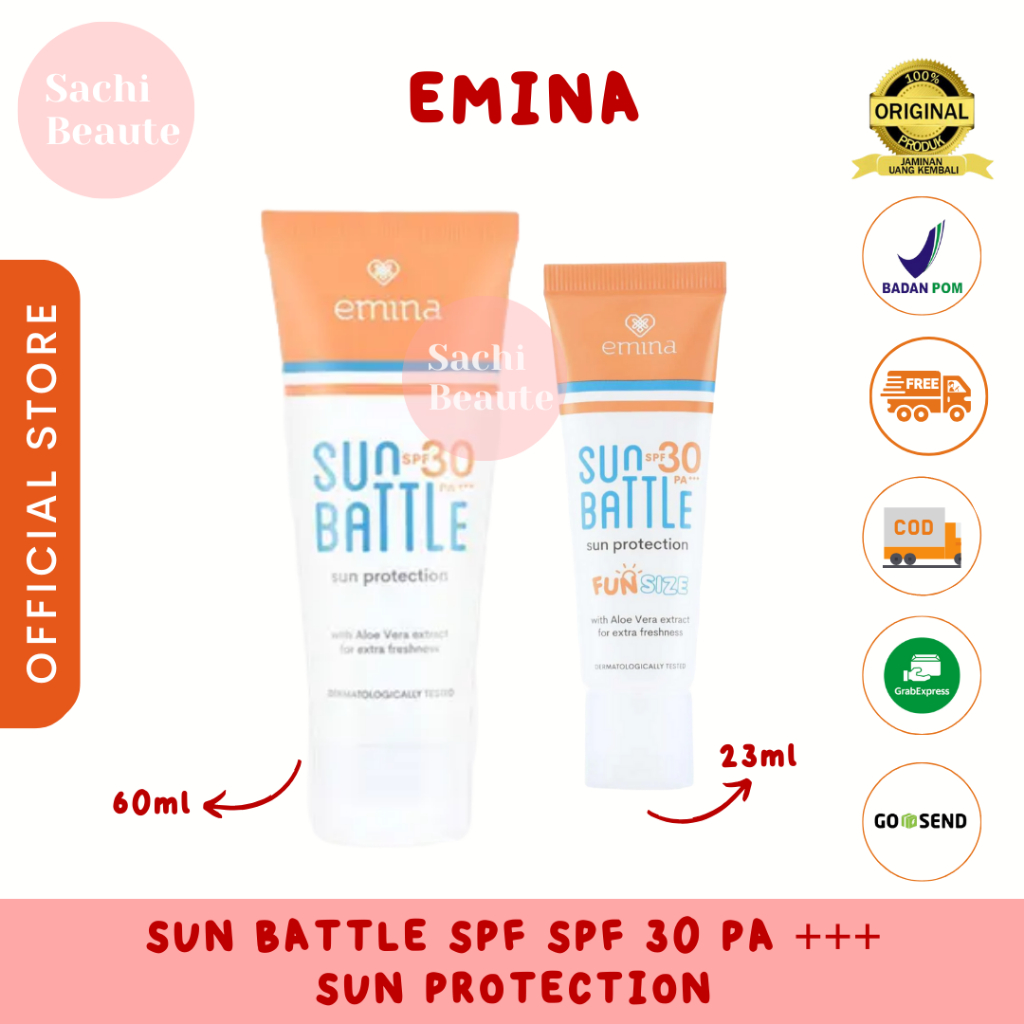 Jual Emina Sun Battle SPF 30 PA+++ - Sunscreen Pelindung dari Sinar ...