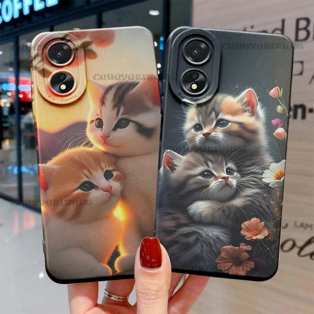 Jual CAHAYABINTANG - CASING HP UNTUK OPPO A98 GAMBAR KUCING SOFTCASE ...