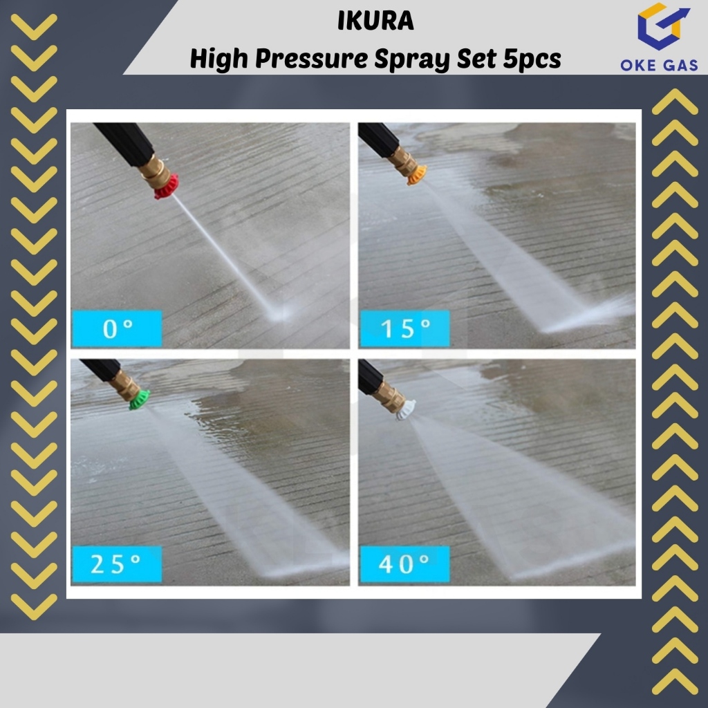 Jual IKURA Quick Connector Nozel Jet Cleaner Cordless Spray Nozzle Set ...