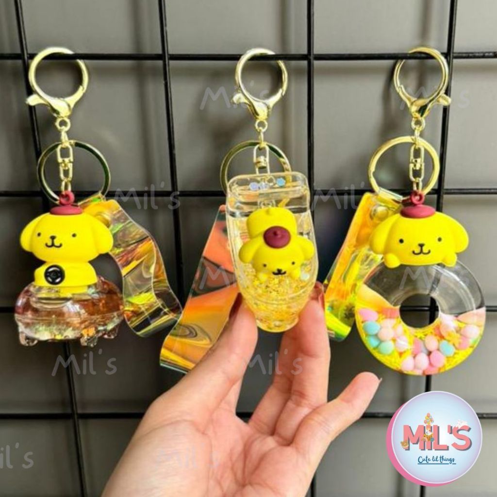 Jual [CUTE MIL'S] LIVE Sanrio POMPOMPURIN Keychain Charcter Liquid ...
