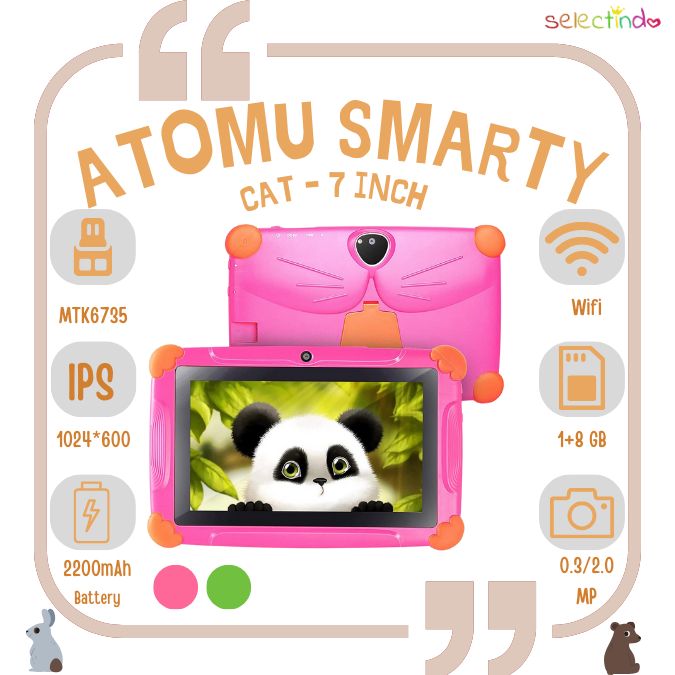 Jual [Real Memory] Kids Tablet Smarty Cat / Tablet Android Anak ...