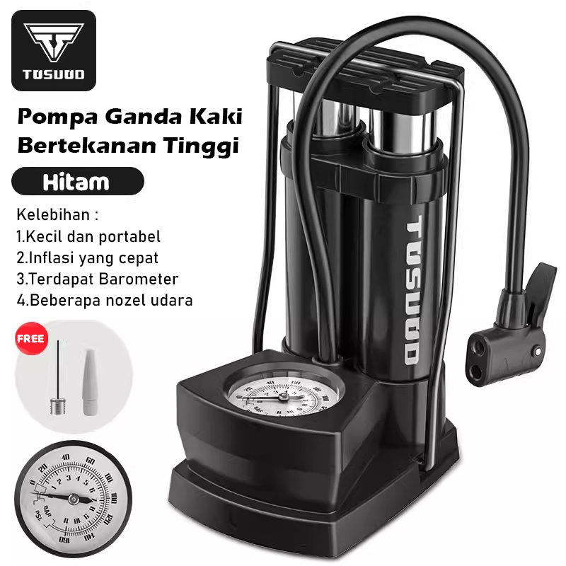 Jual Pompa Angin Kaki/Pompa Kaki/Pompa Ban Mini Foot Pump Portable High Pressure Pompa Angin ...