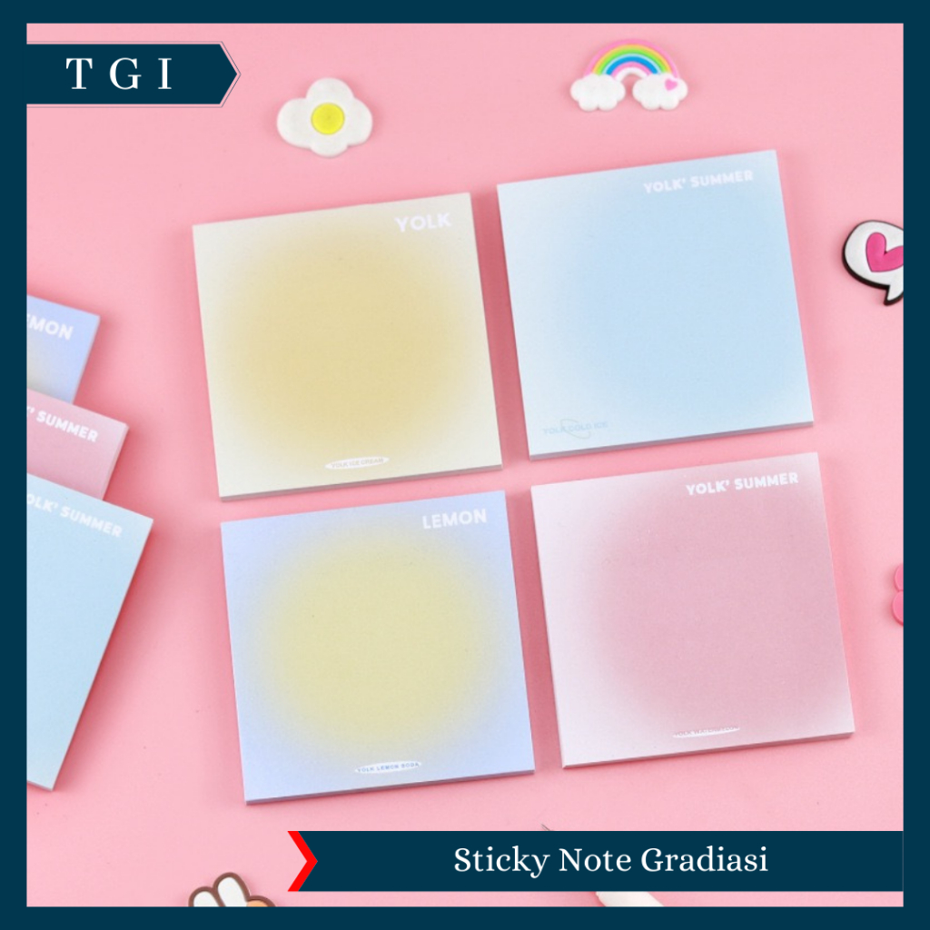 Jual TGI - STICKY NOTES MEMOPAD PERSEGI MOTIF UNIK SERBAGUNA STICKY ...