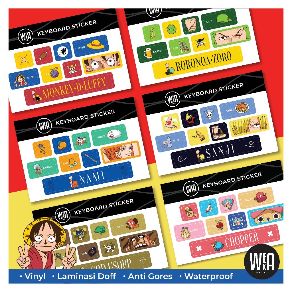 Jual [ONE PIECE] KEYBOARD STICKERS by WekaWorks | Shopee Indonesia